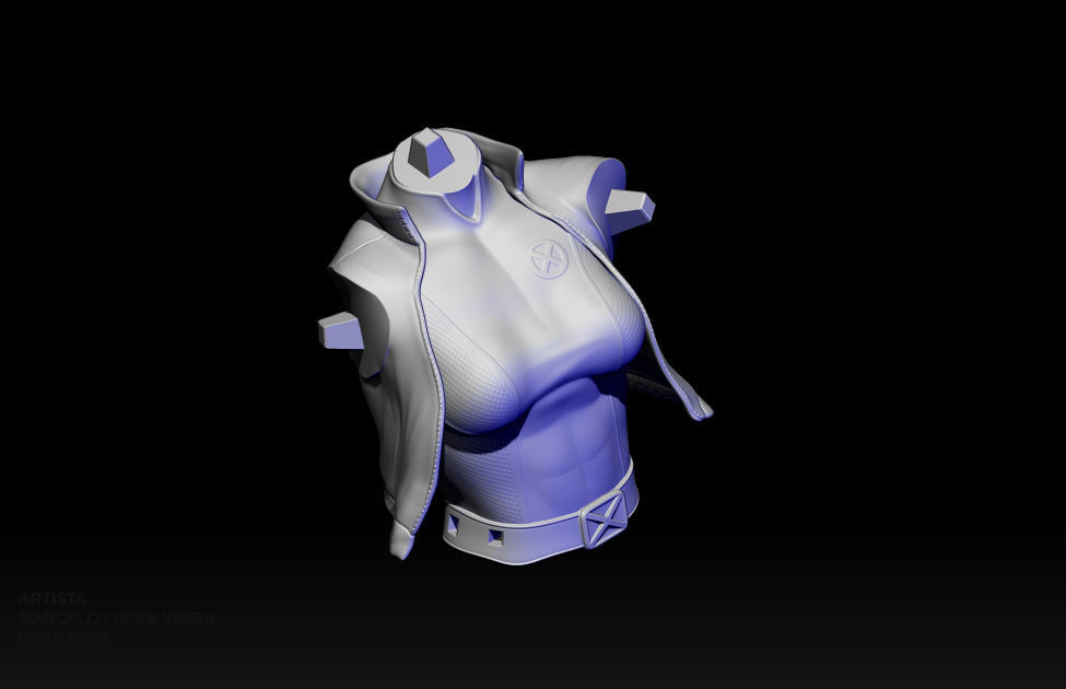 X-men Rogue 3D model 3D printable | CGTrader