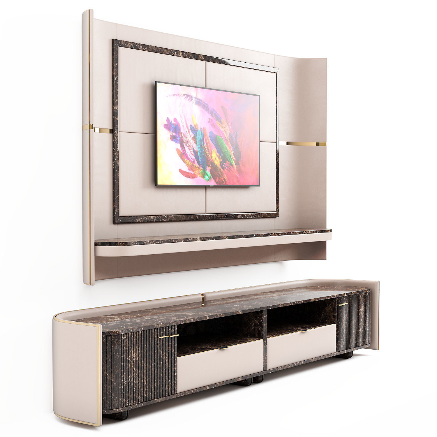 Turri Eclipse TV Unit 3D model | CGTrader