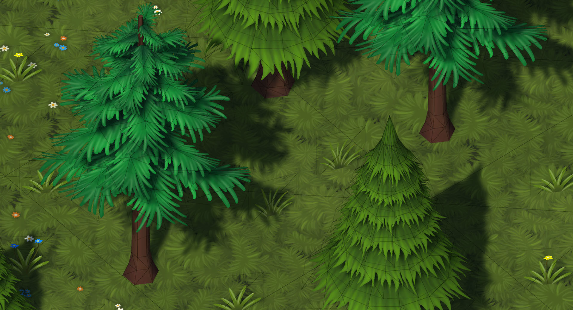 Handpainted Forest Pack v1 free VR / AR / low-poly 3D model | CGTrader