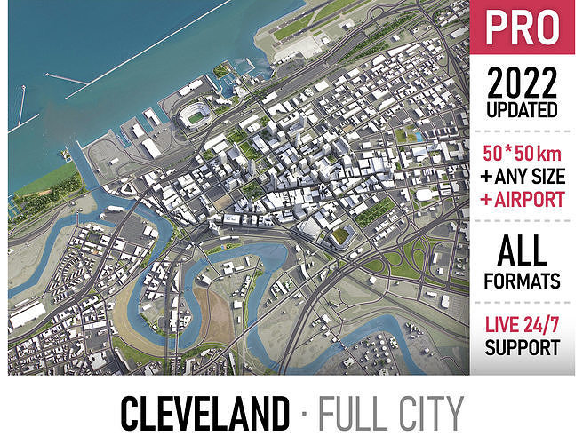 3D model Cleveland VR / AR / low-poly | CGTrader