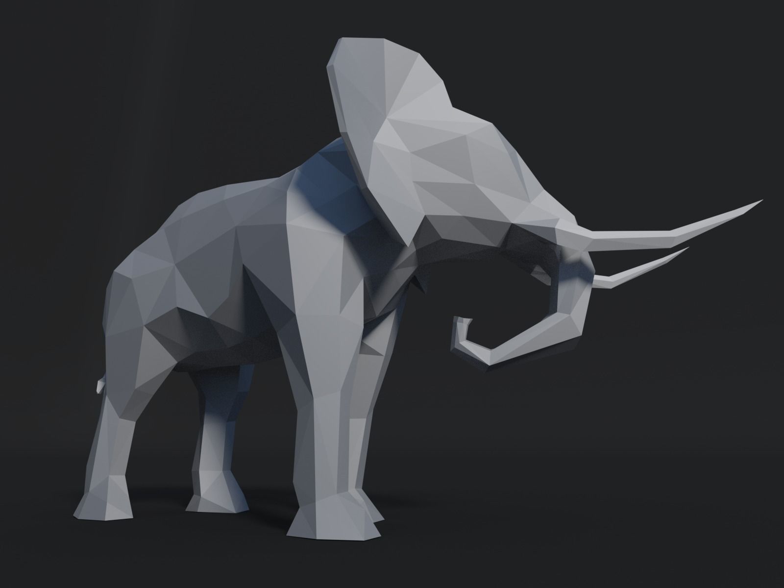 3D model rigged Low-poly Elephant | CGTrader