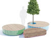 Stripes bench round 3D model | CGTrader