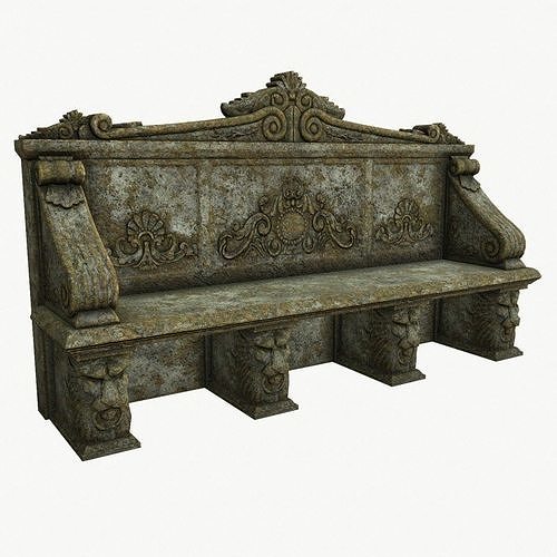 3D model Stone Bench PBR VR / AR / low-poly | CGTrader