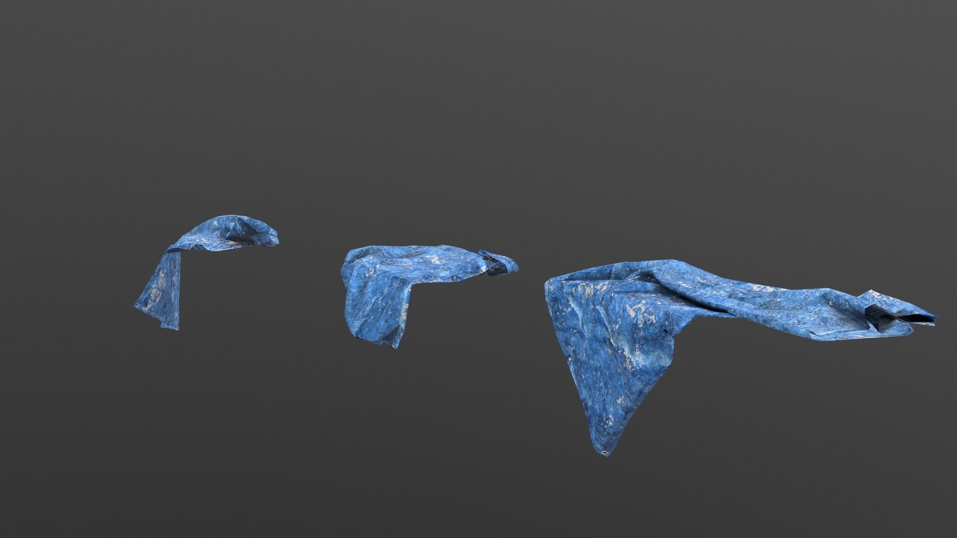 3D model Blue tarp set 2 - PBR VR / AR / low-poly | CGTrader