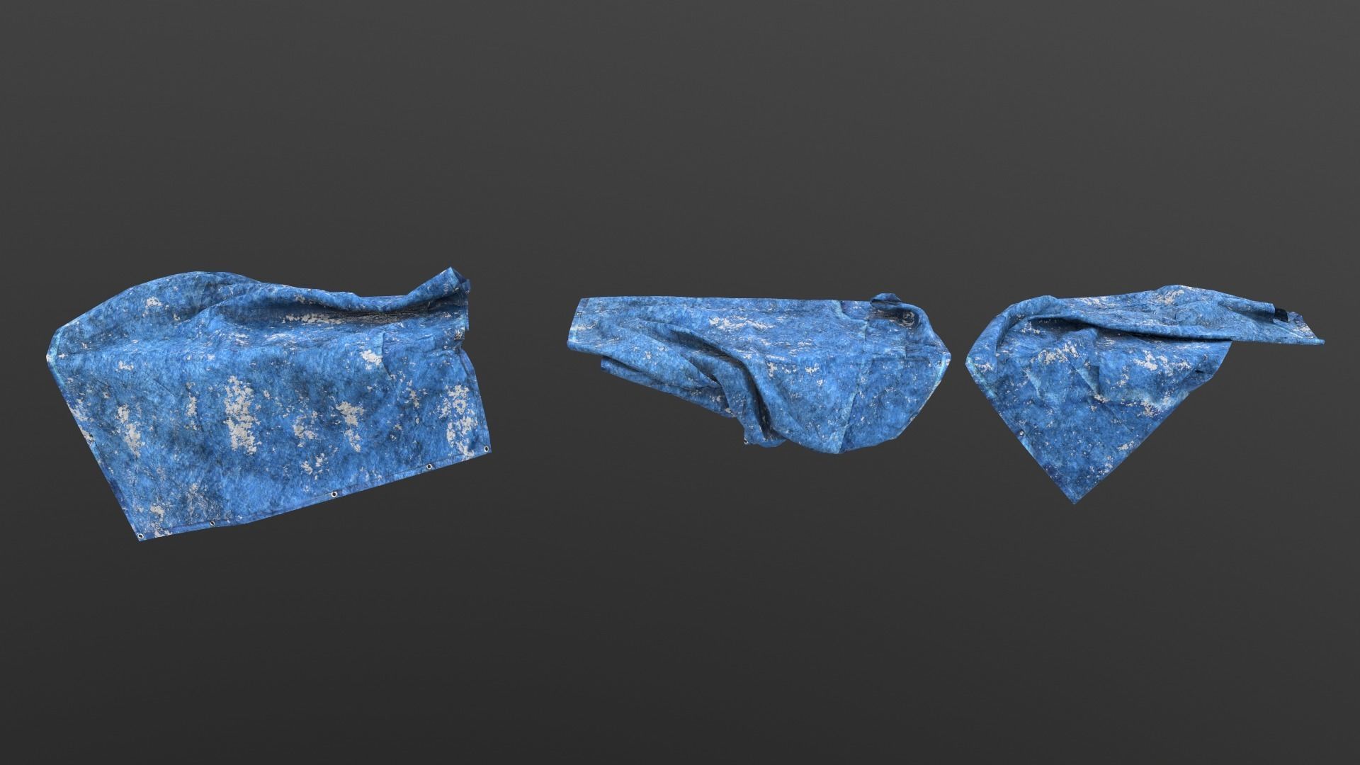 3D model Blue tarp set 2 - PBR VR / AR / low-poly | CGTrader