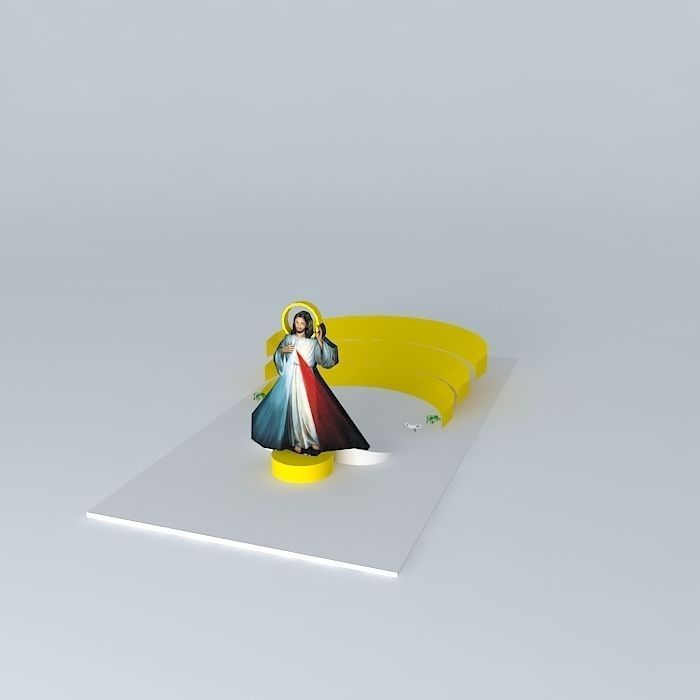 Jesus Divine Mercy Shrine free 3D model | CGTrader