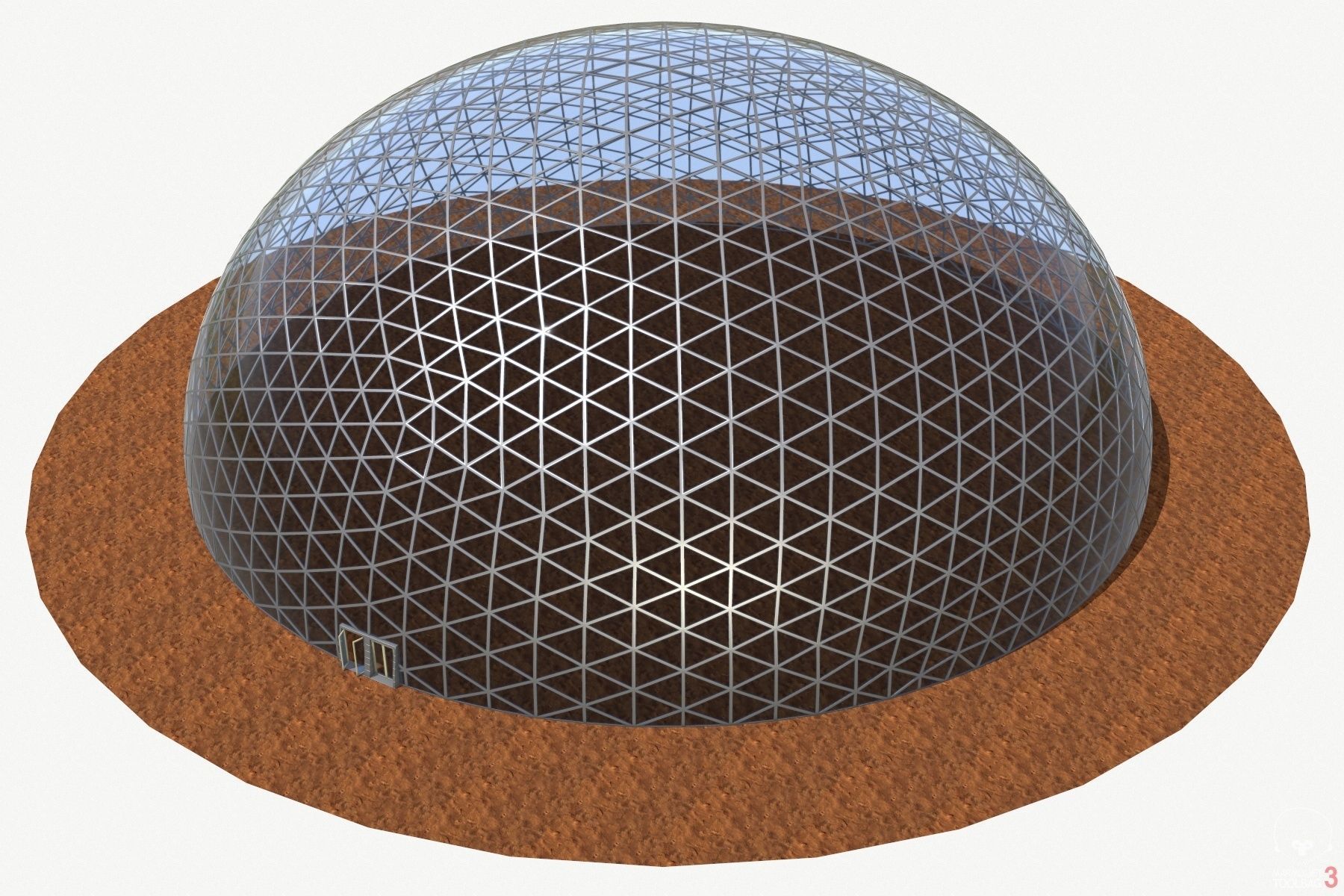 Geodesic dome 3D model | CGTrader