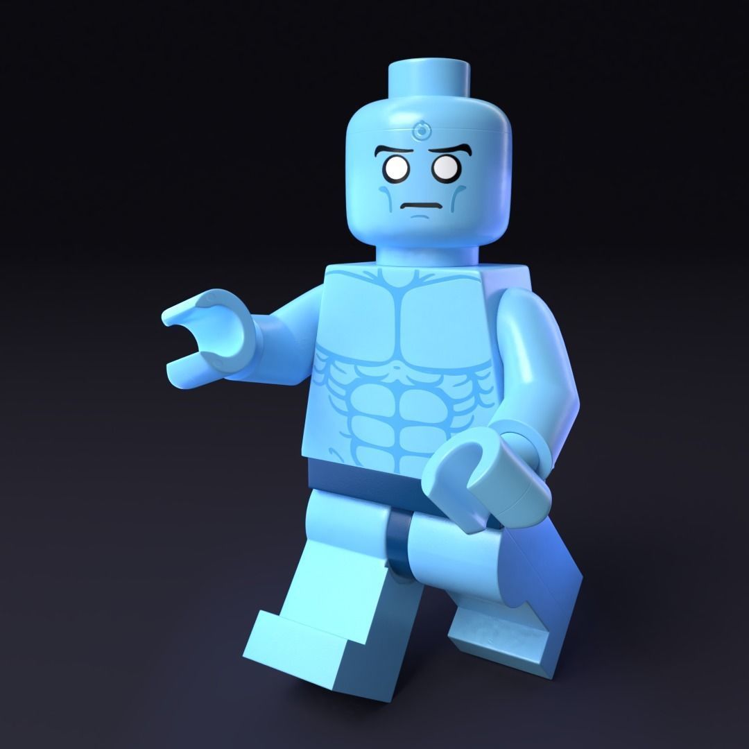 LEGO minifigure - Dr Manhattan - Watchmen 3D model | CGTrader