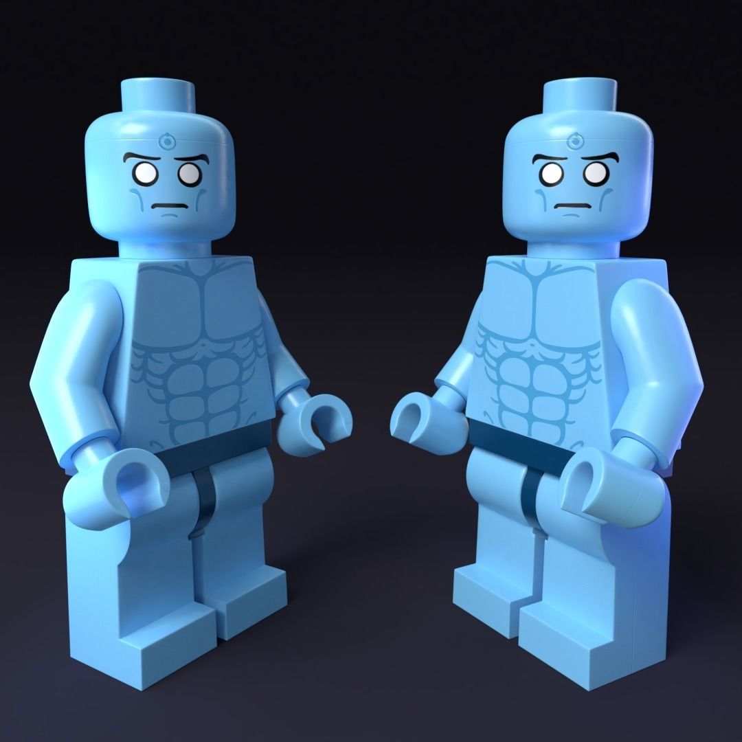 LEGO minifigure - Dr Manhattan - Watchmen 3D model | CGTrader