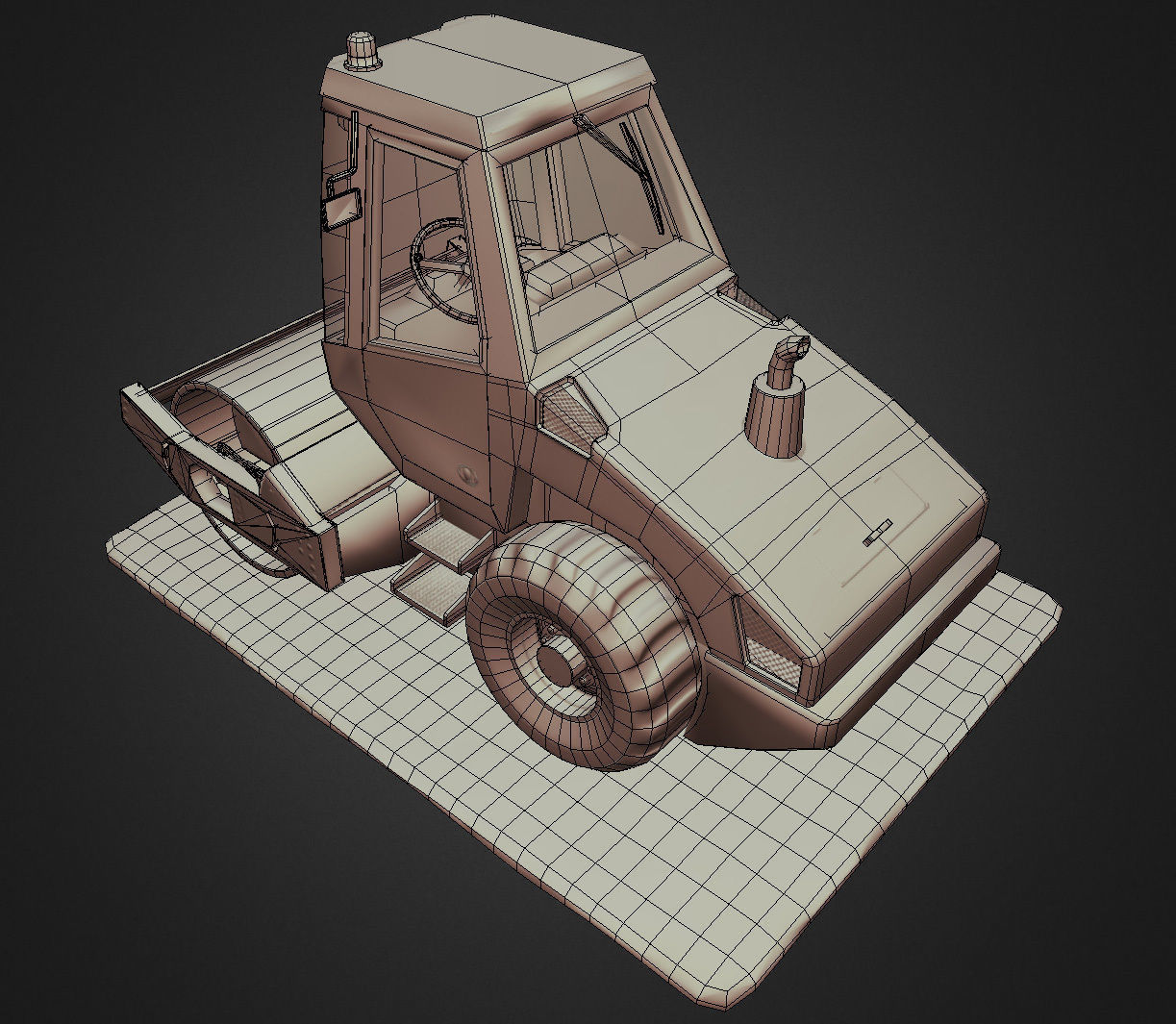 3D model Steamroller old version VR / AR / low-poly | CGTrader