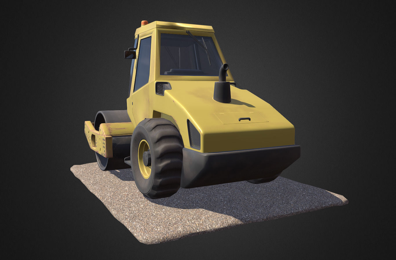 3D model Steamroller old version VR / AR / low-poly | CGTrader