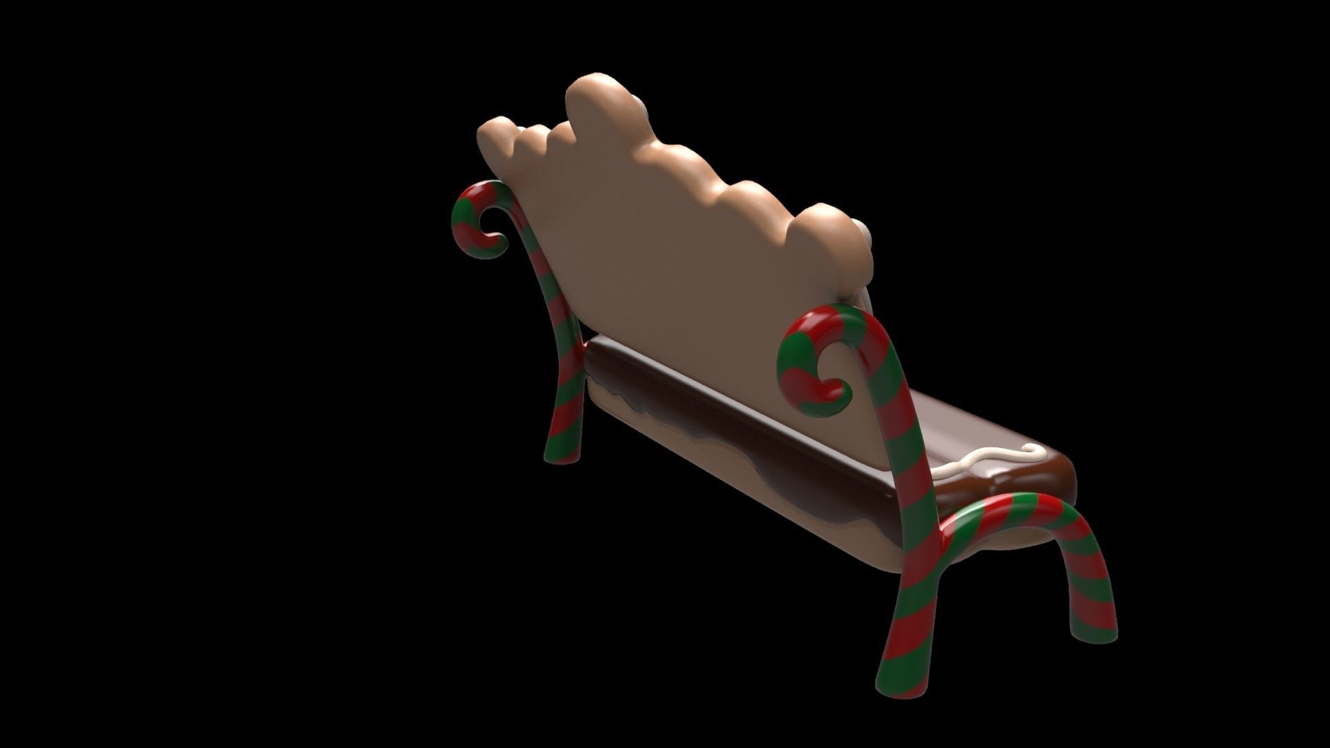 Gingerbread bench inspired by Gingerbread house fairytale 3D model ...