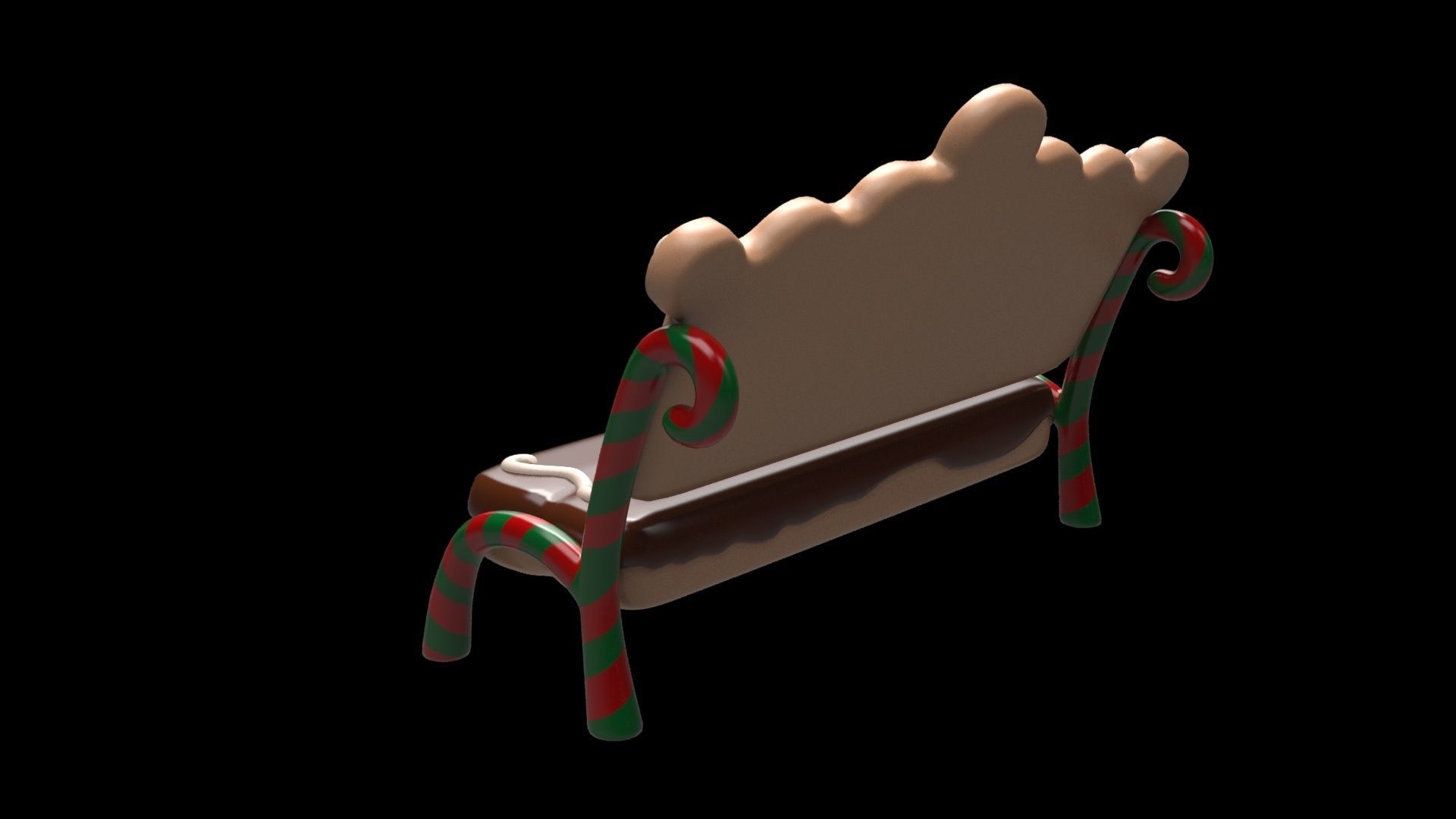 Gingerbread bench inspired by Gingerbread house fairytale 3D model ...