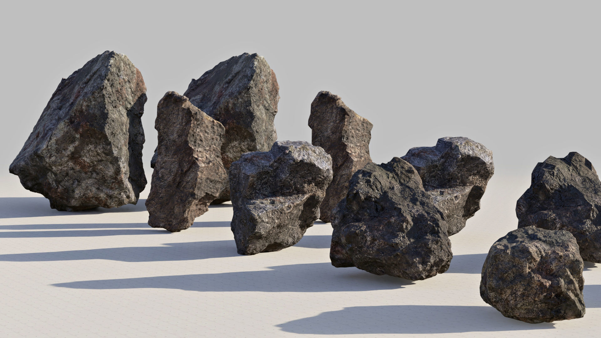 3D model Moss 7 Species and Stones - PBR Asset Kit VR / AR / low-poly ...