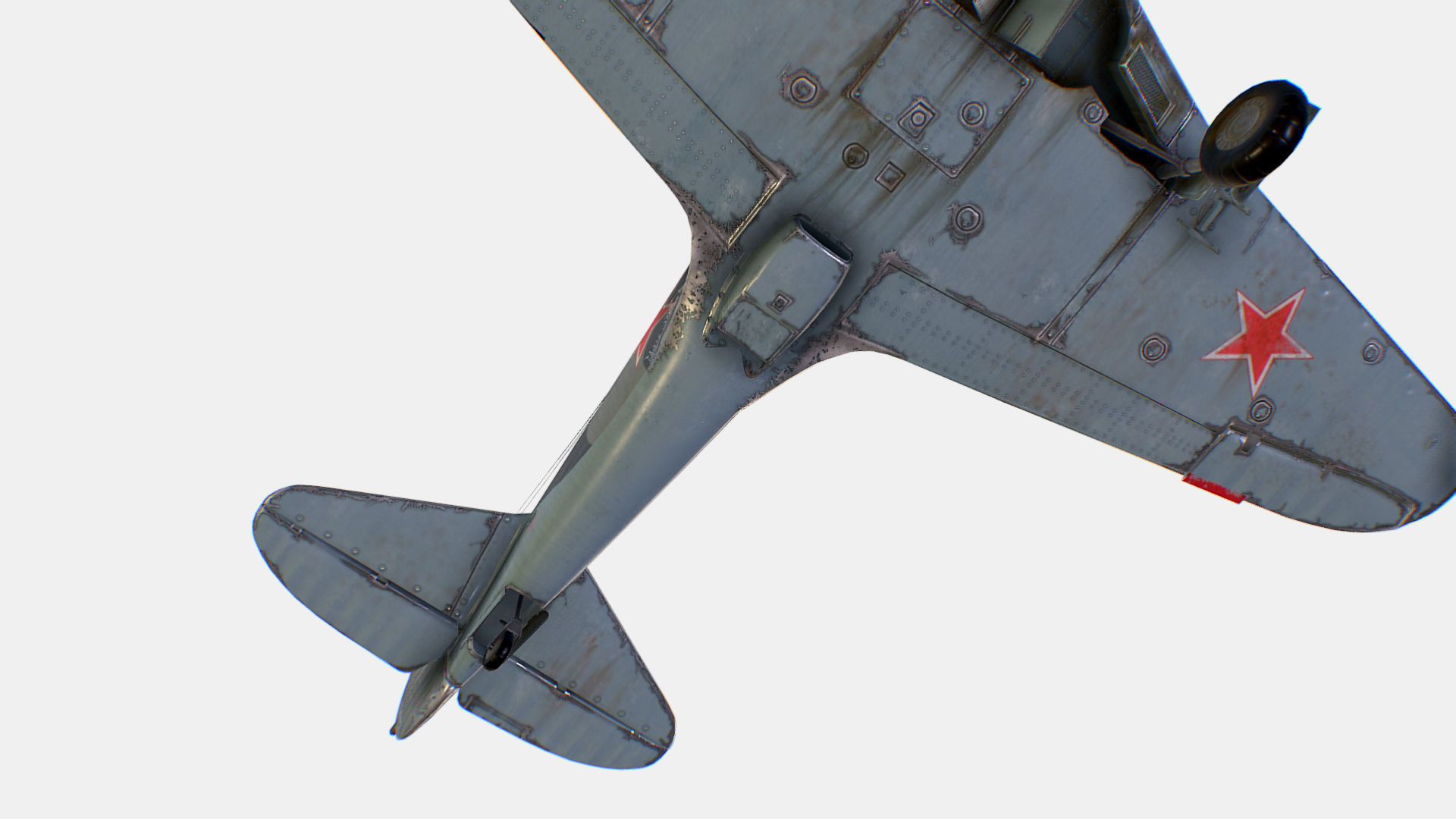 3D model Russian Soviet fighter aircraft Lavochkin La-7 VR / AR / low ...