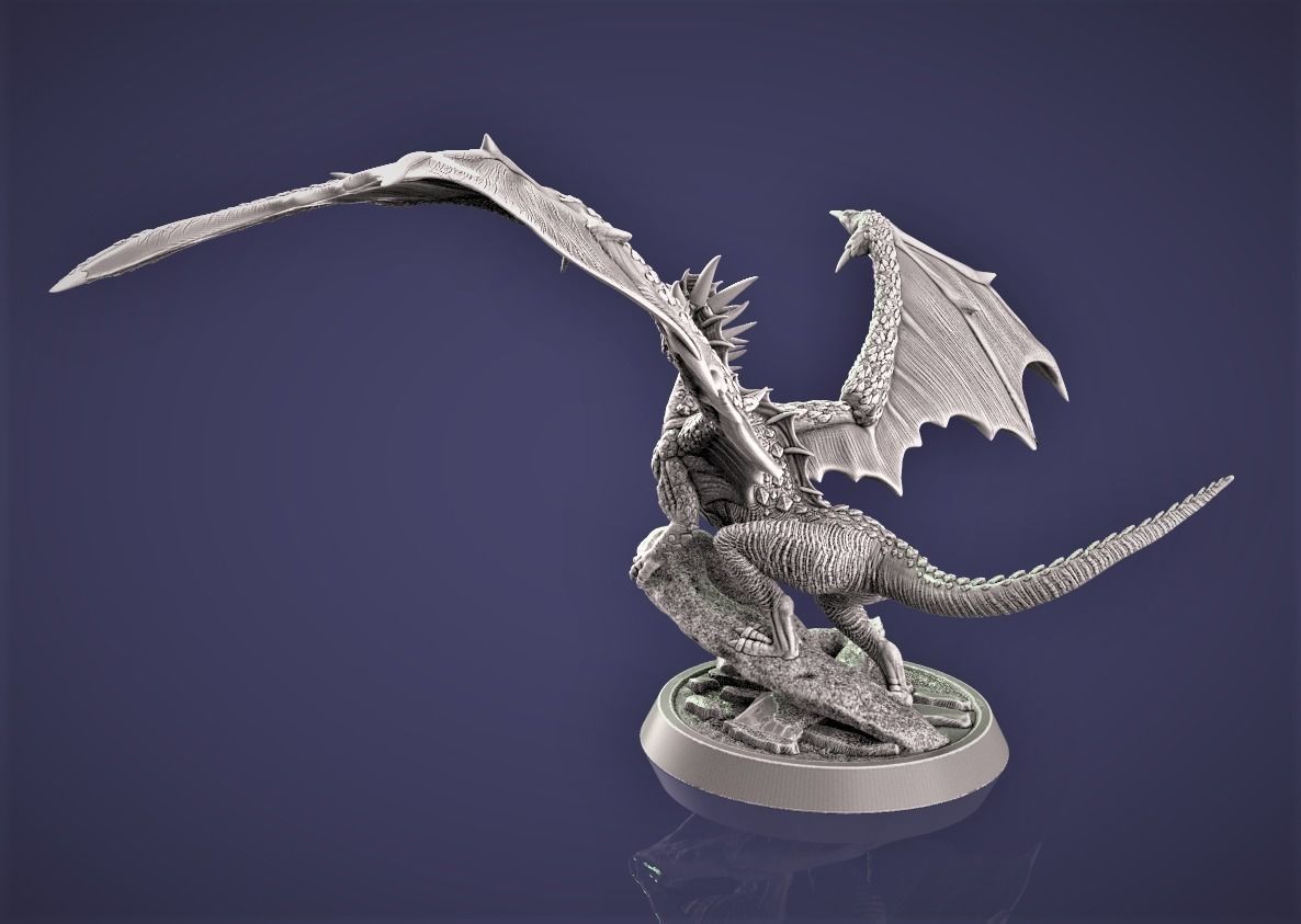 Dragon 3D print model 3D print model statue 3D model 3D printable ...