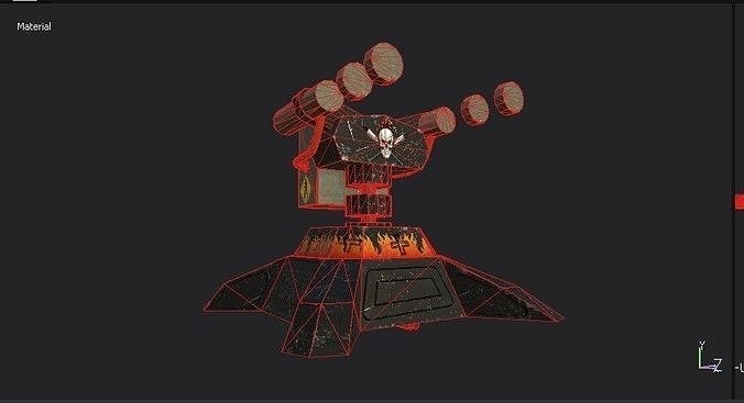 3D model low poly gun machine VR / AR / low-poly | CGTrader