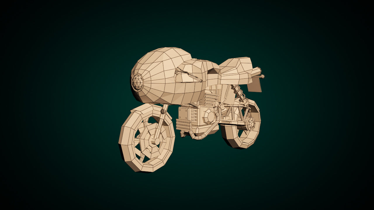 3D model Low Poly Motorcycle 02 VR / AR / low-poly | CGTrader