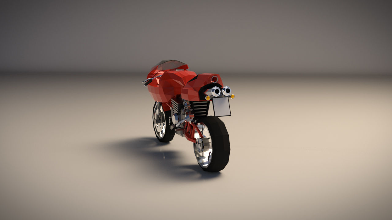 3D model Low Poly Motorcycle 02 VR / AR / low-poly | CGTrader