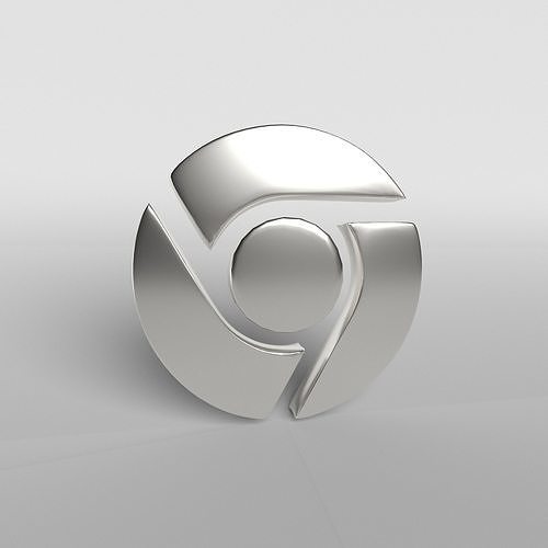 Chrome Logo 003 free VR / AR / low-poly 3D model | CGTrader