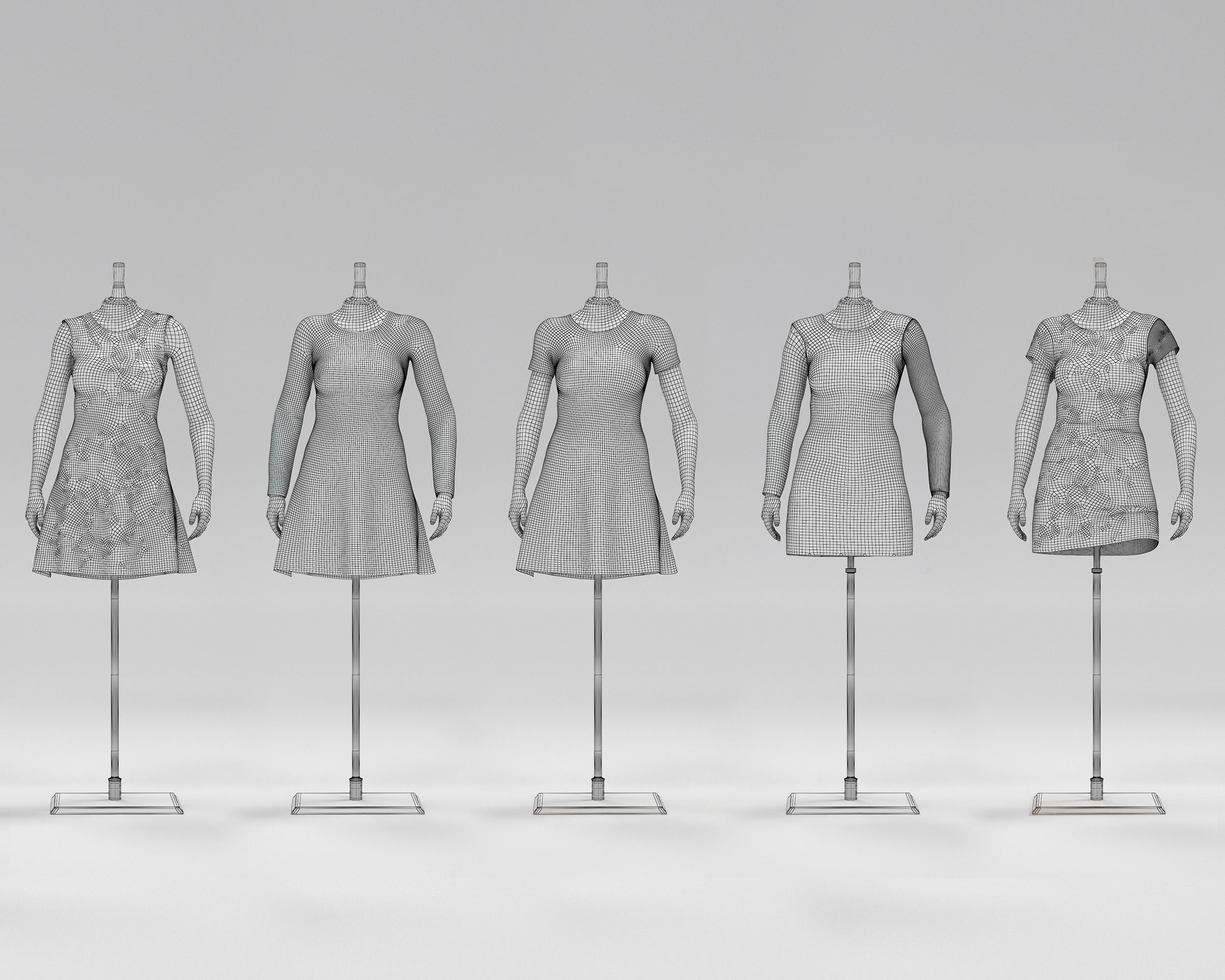 3D model Women Mannequin Pack VR / AR / low-poly | CGTrader