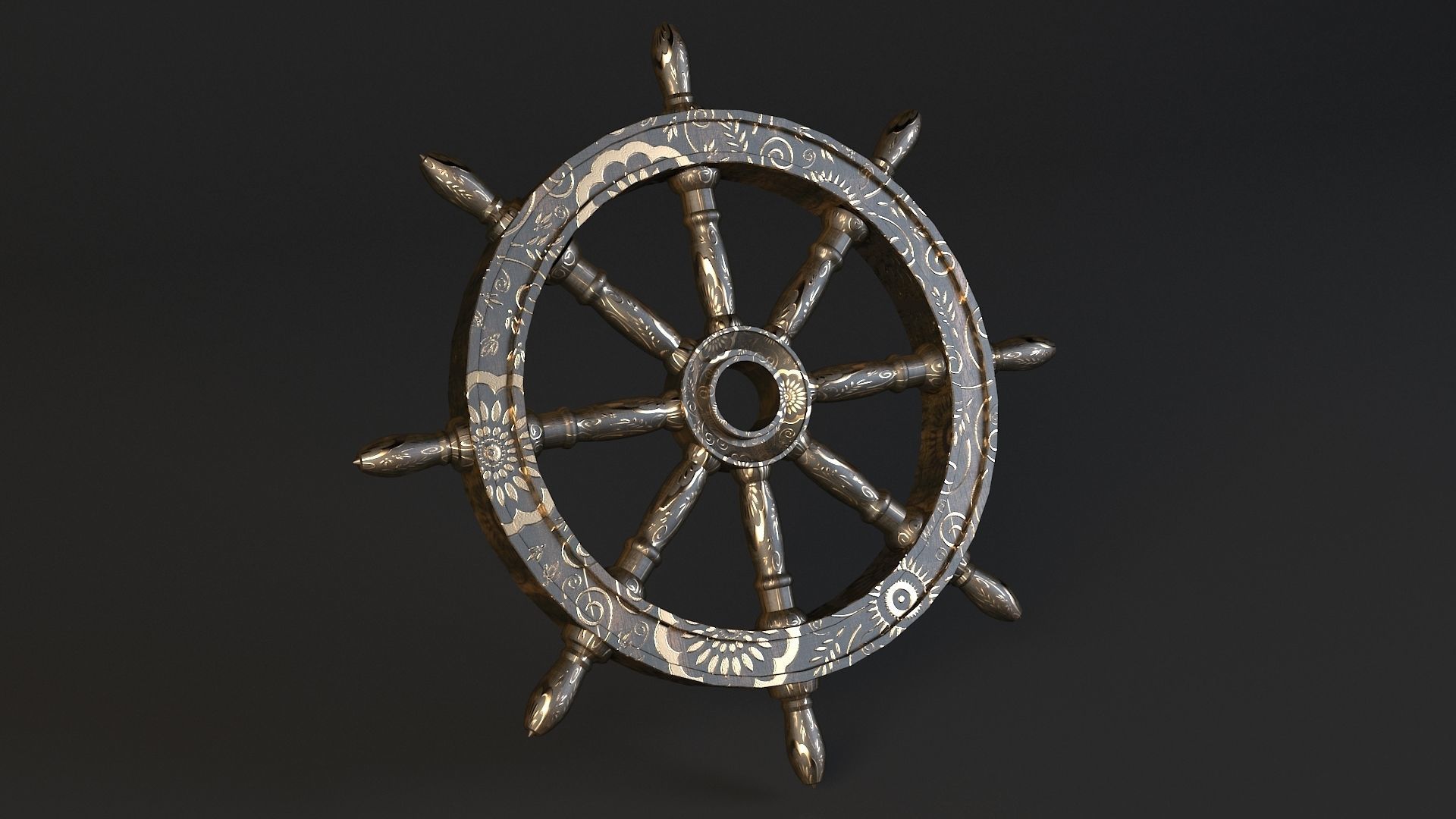 Ancient Ship Wheel - Rudder free VR / AR / low-poly 3D model | CGTrader