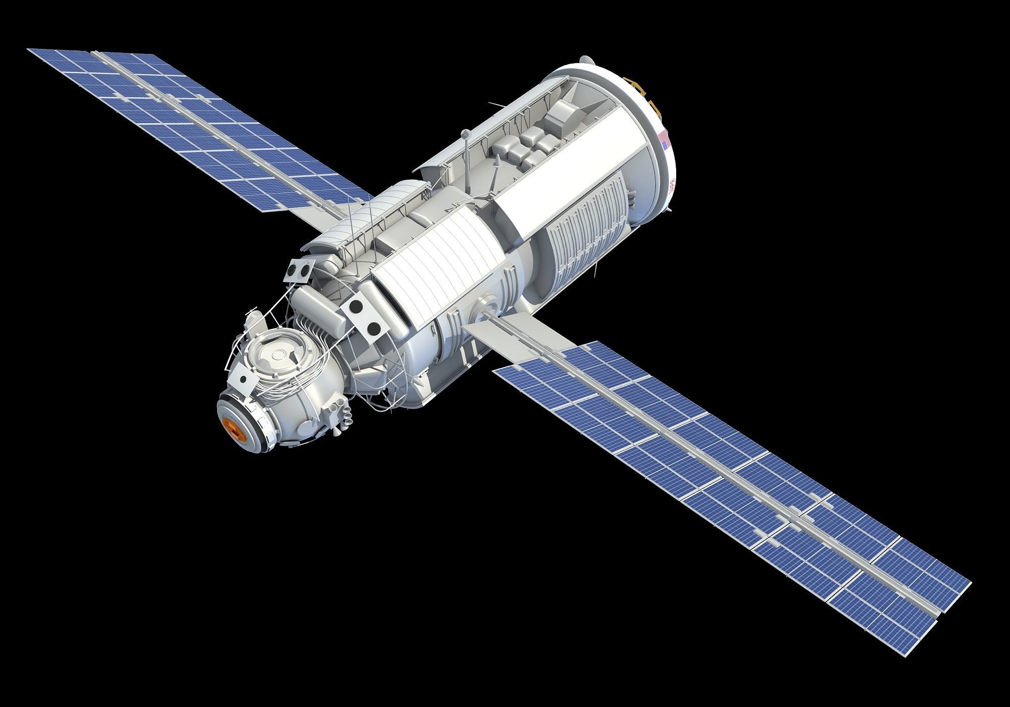 Zarya Functional Cargo Block FGB ISS Module 3D model | CGTrader