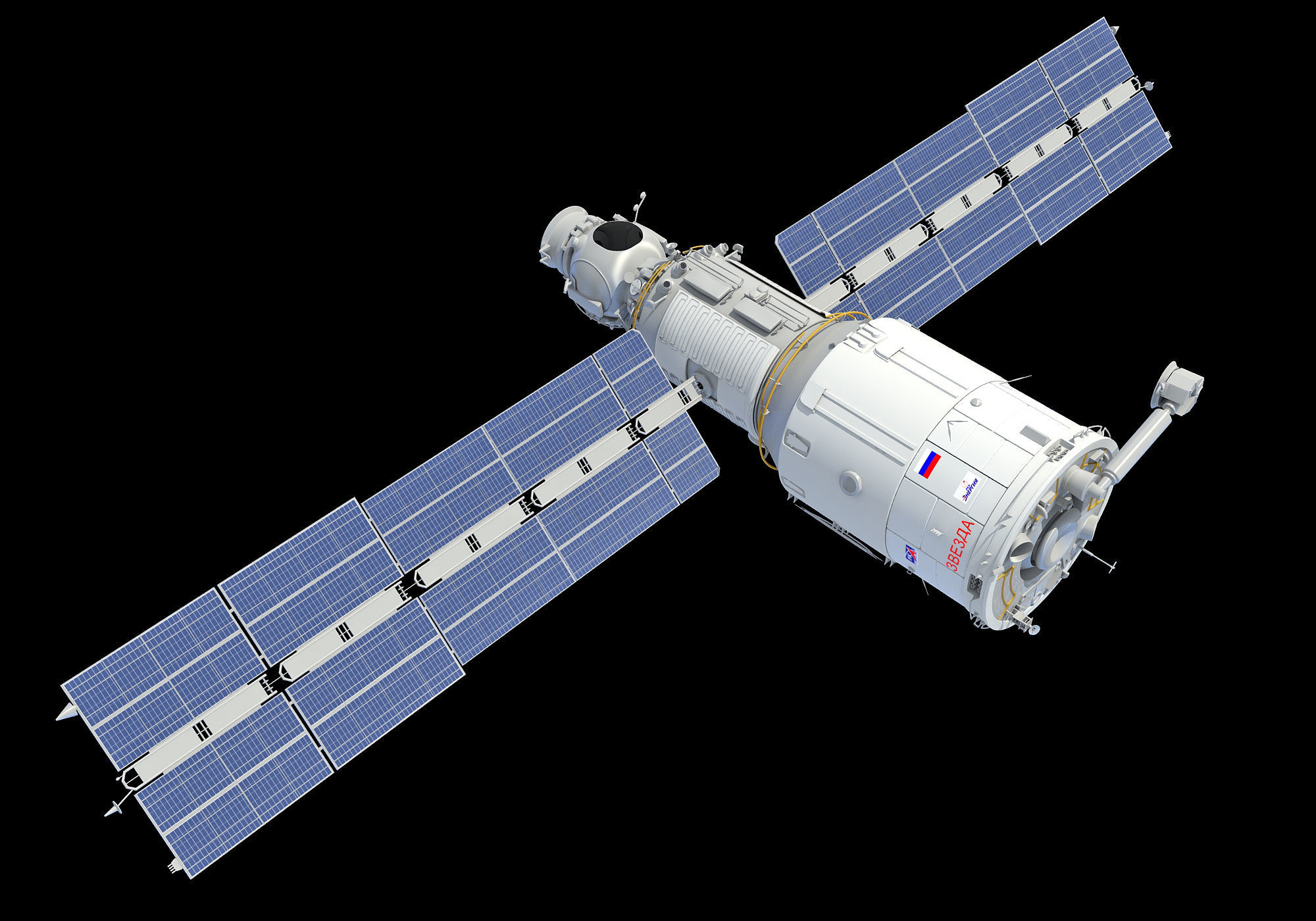 Zvezda Service Module ISS 3D model | CGTrader