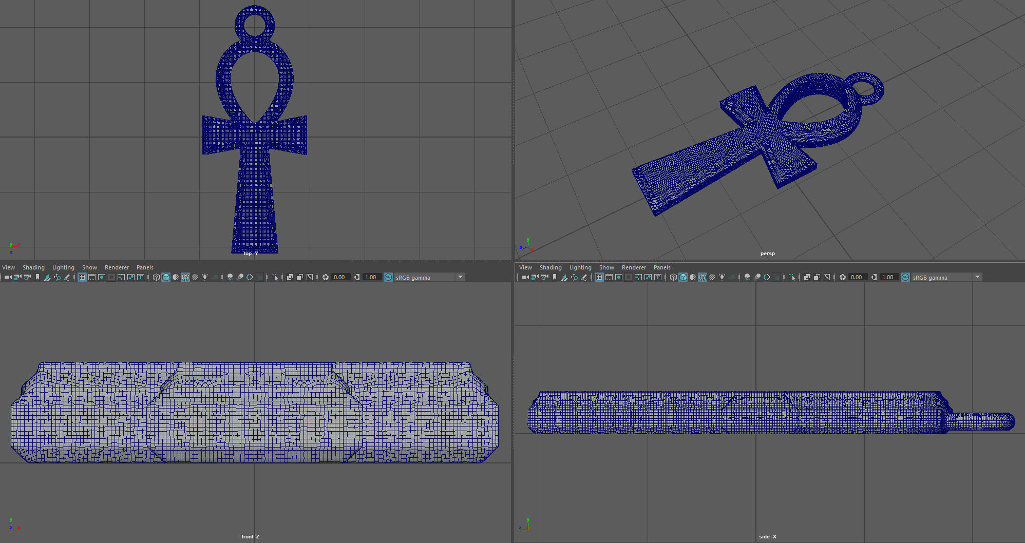 Ankh Cross Necklace 3D model 3D printable | CGTrader