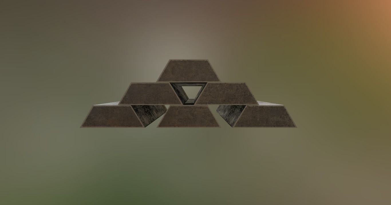 3D model PBR Iron Ingot Stacked and Single VR / AR / low-poly | CGTrader