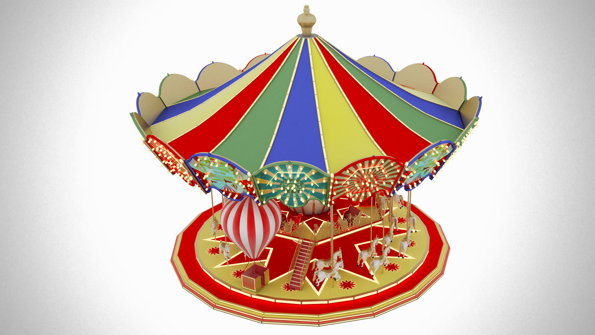 Carousel 3D model | CGTrader
