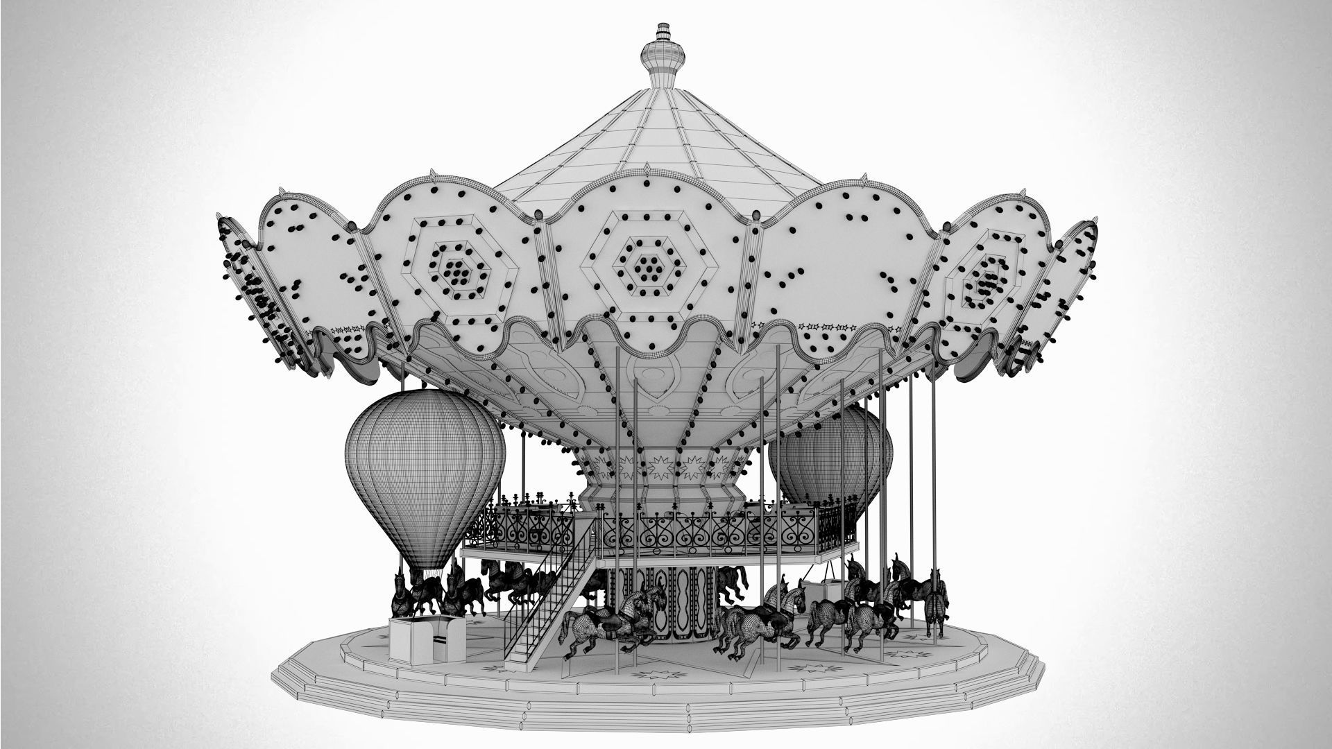 Carousel 3D model | CGTrader