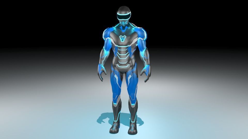 Mathveus Ultra - Mark 2 superhero costume 3D model rigged | CGTrader