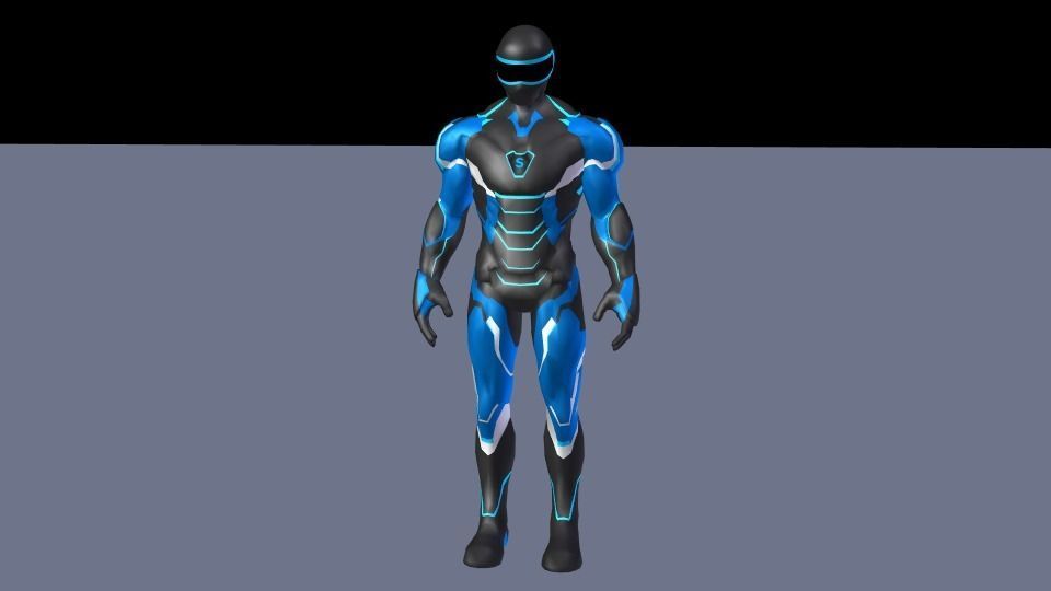 Mathveus Ultra - Mark 2 superhero costume 3D model rigged | CGTrader