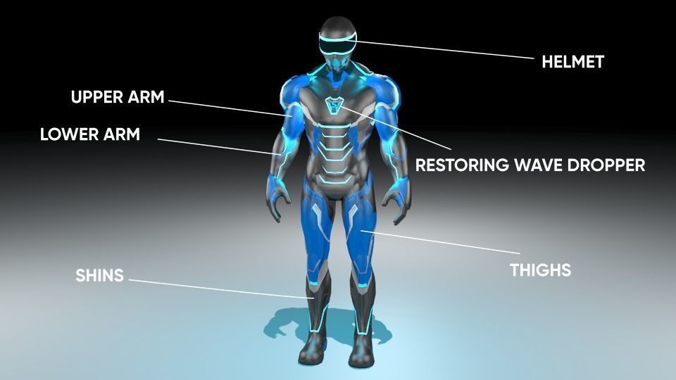 Mathveus Ultra - Mark 2 superhero costume 3D model rigged | CGTrader