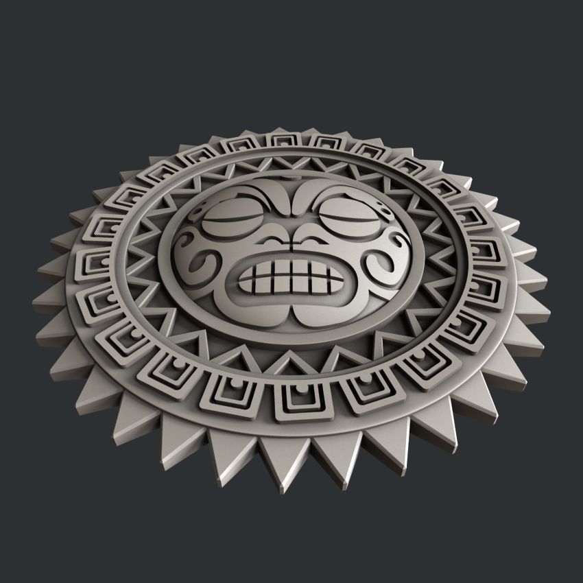 3d STL models for CNC router and 3d printer polynesia sun 3D model 3D ...