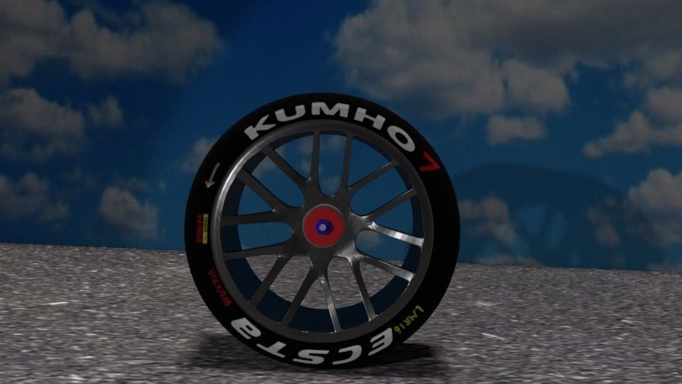 3D model Racing wheels Kumho tires VR / AR / low-poly | CGTrader