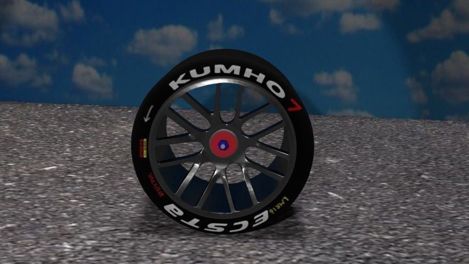 3D model Racing wheels Kumho tires VR / AR / low-poly | CGTrader