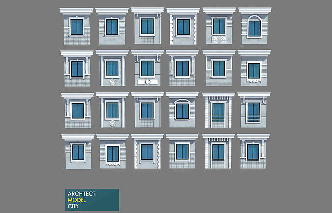 3D model Architectural Window Model Detail VR / AR / low-poly | CGTrader