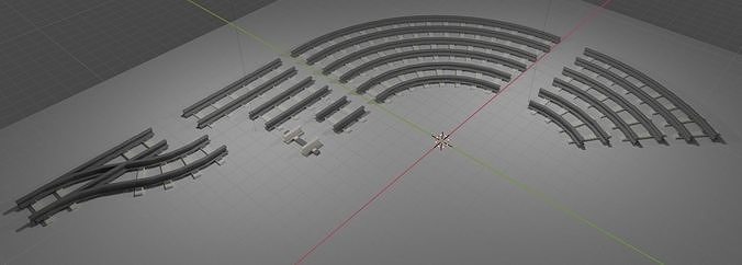 Complete Rail Set free VR / AR / low-poly 3D model | CGTrader