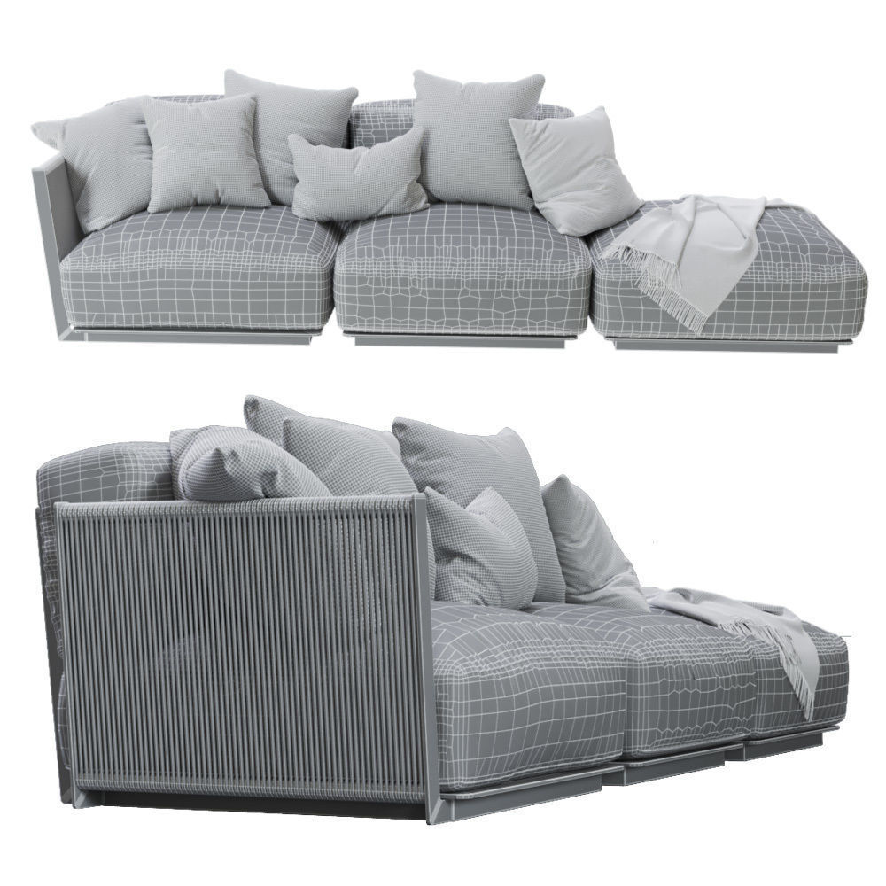 Vulcano Flexform Outdoor Sofa 3 3D model | CGTrader