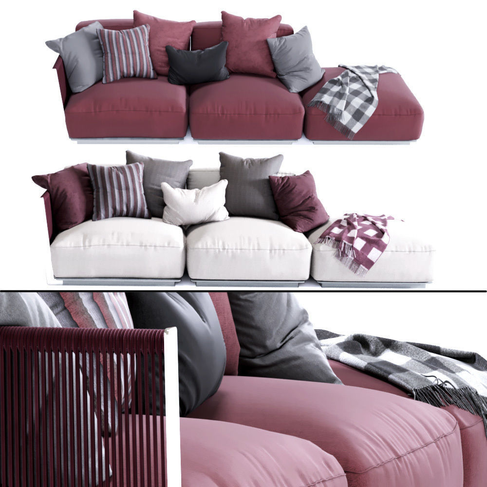 Vulcano Flexform Outdoor Sofa 3 3D model | CGTrader