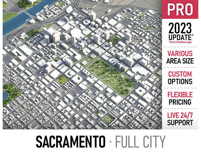 3D model Sacramento VR / AR / low-poly | CGTrader