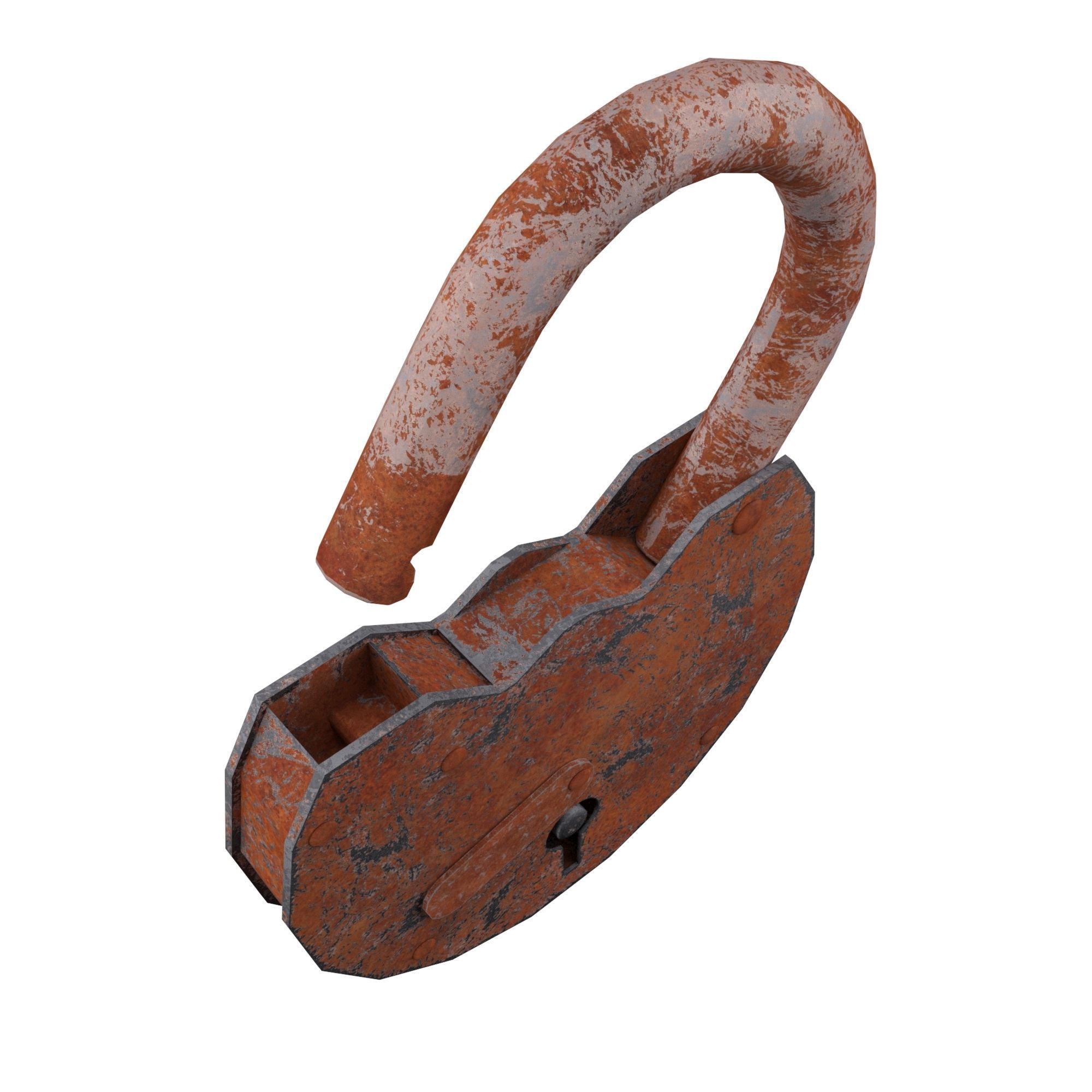 3D model Old rust pudlock VR / AR / low-poly | CGTrader