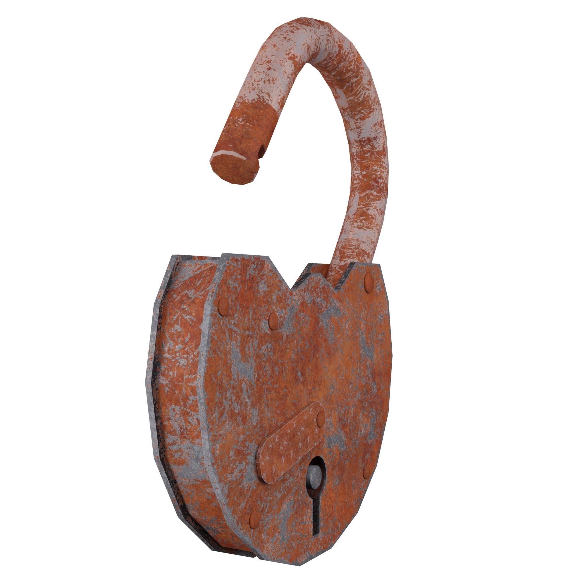 3D model Old rust pudlock VR / AR / low-poly | CGTrader