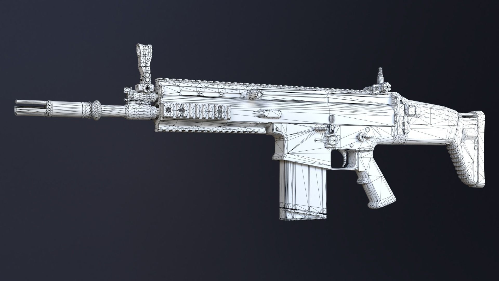 SCAR-H Assault Rifle 3D model | CGTrader