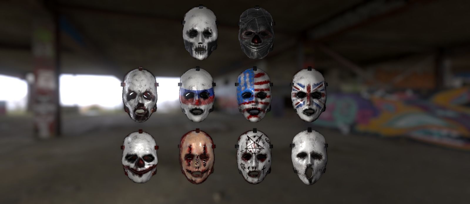 3D model Horror Masks Pack Bundle VR / AR / low-poly | CGTrader