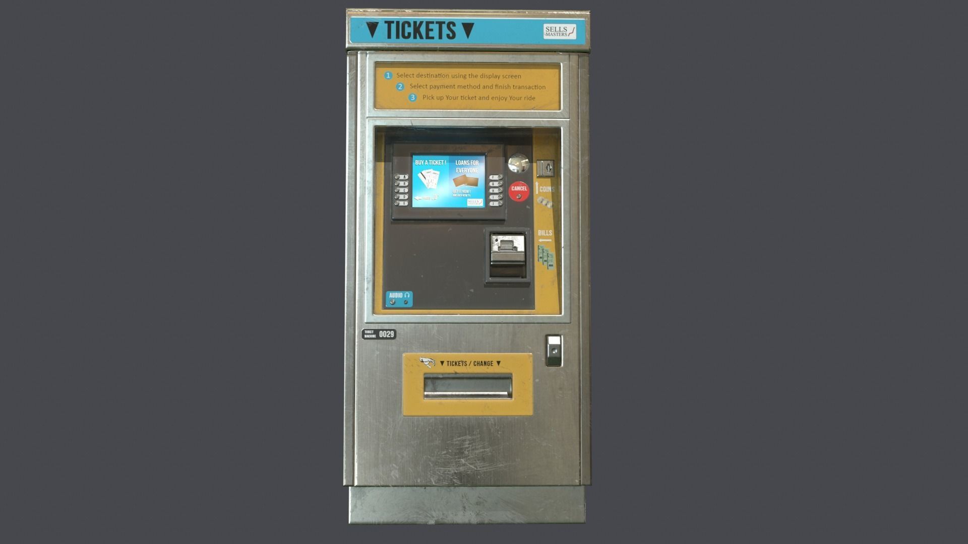 3D model Metro ticket machine VR / AR / low-poly | CGTrader