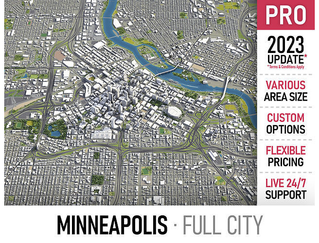 3D model Minneapolis VR / AR / low-poly | CGTrader