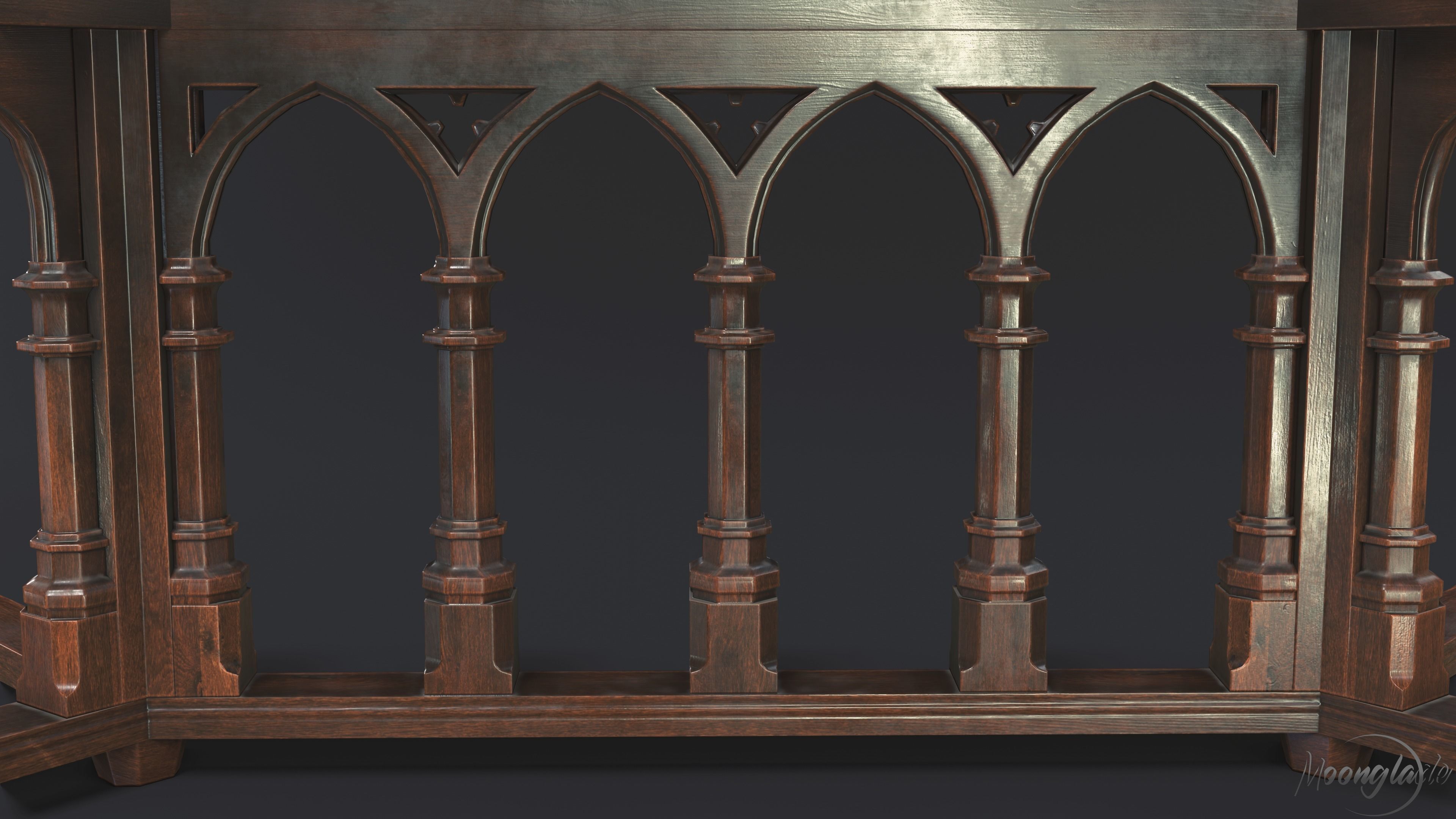 3D model Gothic Table game model VR / AR / low-poly | CGTrader